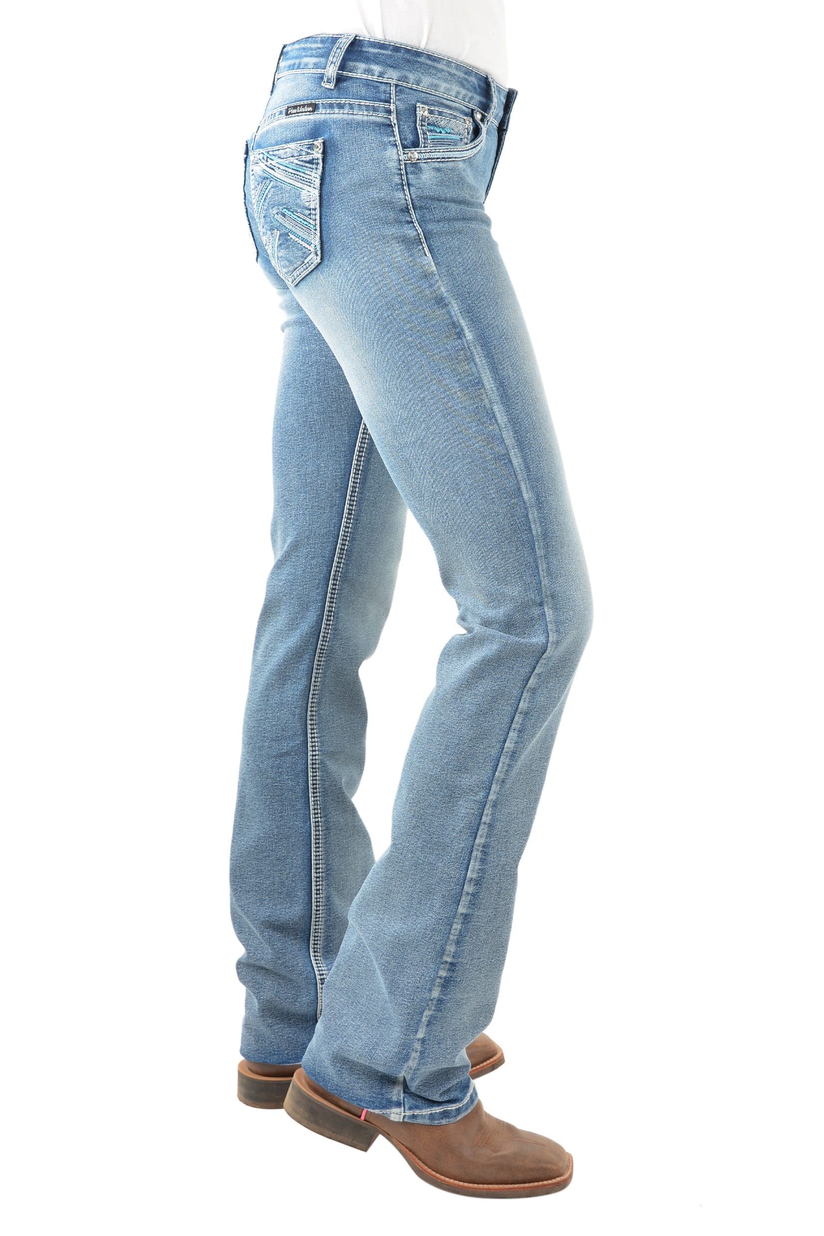 Pure Western Women's Criss Cross Relax Rider Jean - 36 Leg | Moonstone ...